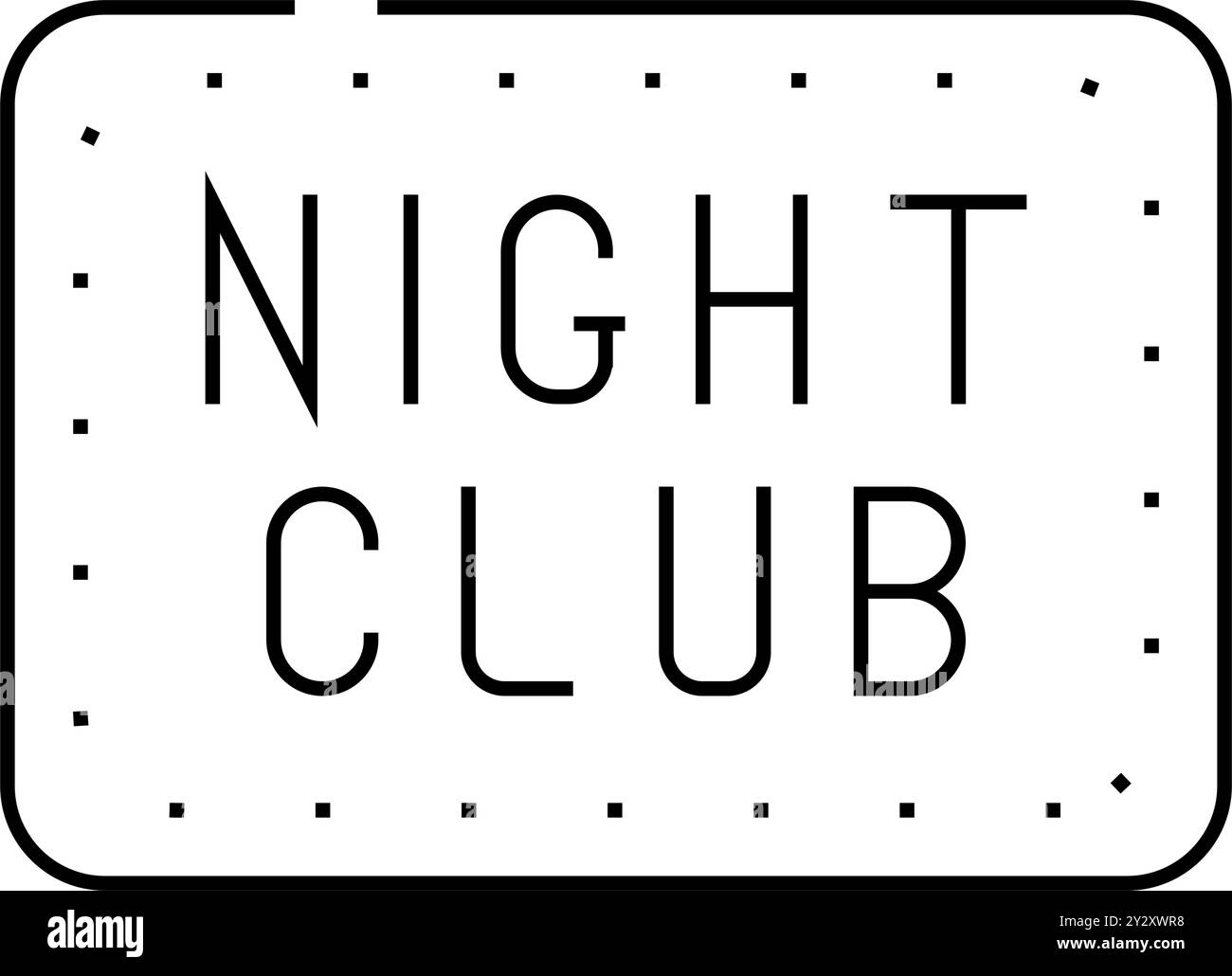 night club sign line icon vector illustration Stock Vector Image & Art ...