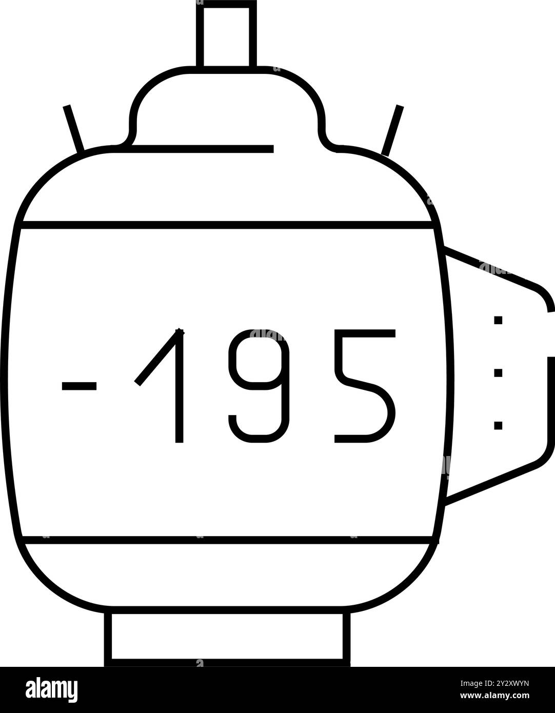 dewar vessel line icon vector illustration flat Stock Vector Image ...