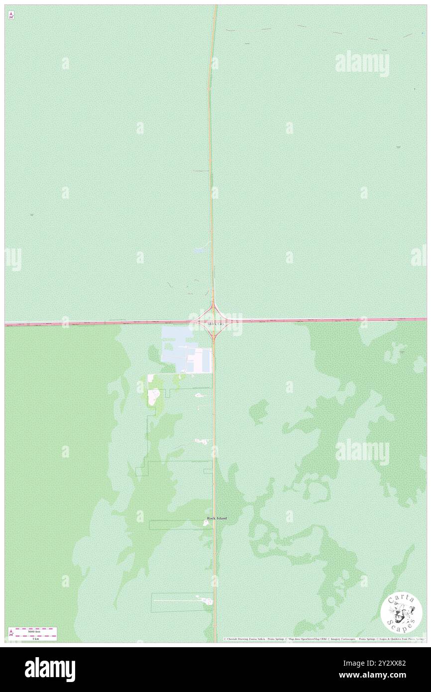 Florida map miles hi-res stock photography and images - Alamy