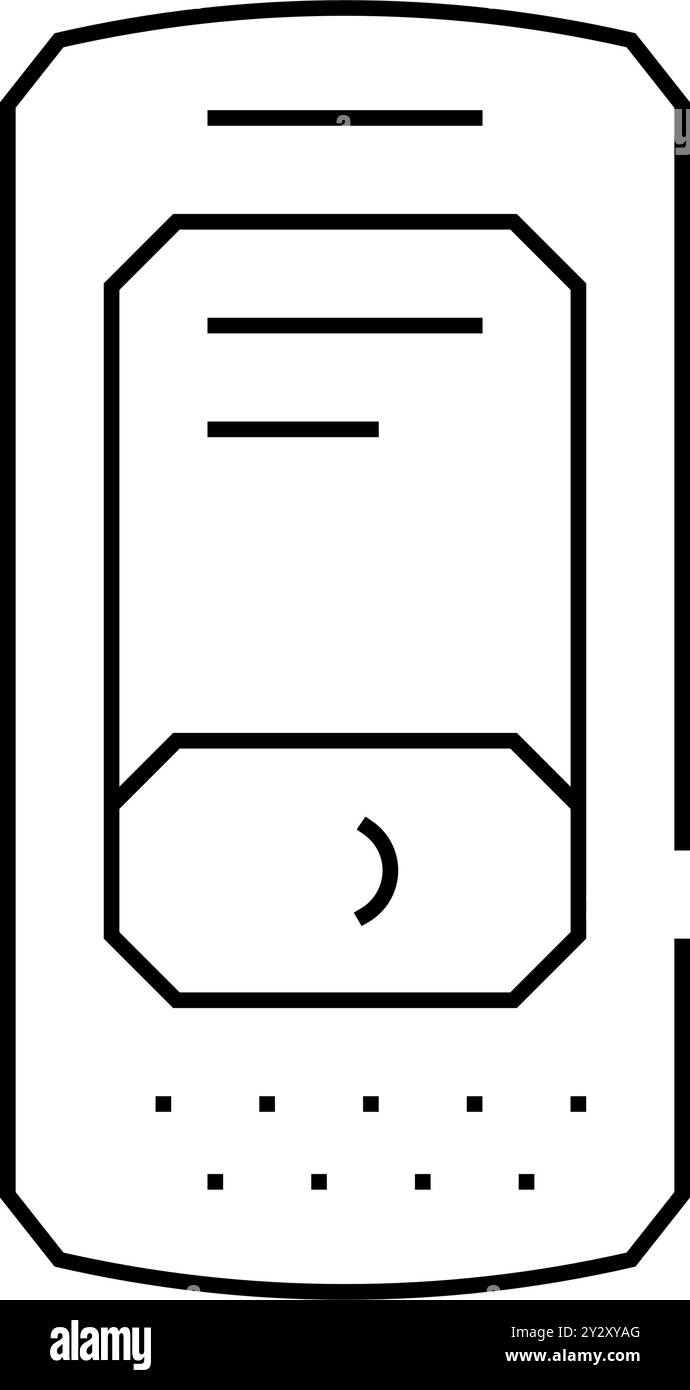 Data Collection Terminal Line Icon Vector Illustration Stock Vector Image And Art Alamy