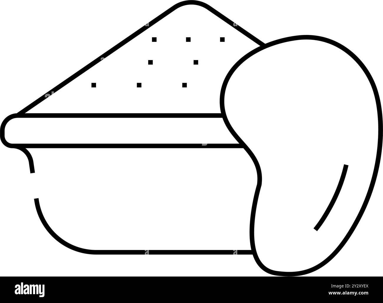 dried mango powder line icon vector illustration Stock Vector Image ...