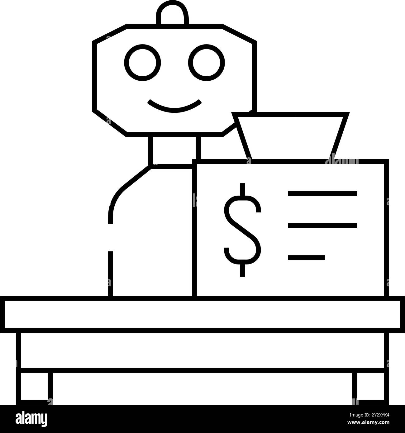 Robot cashier Stock Vector Images - Alamy