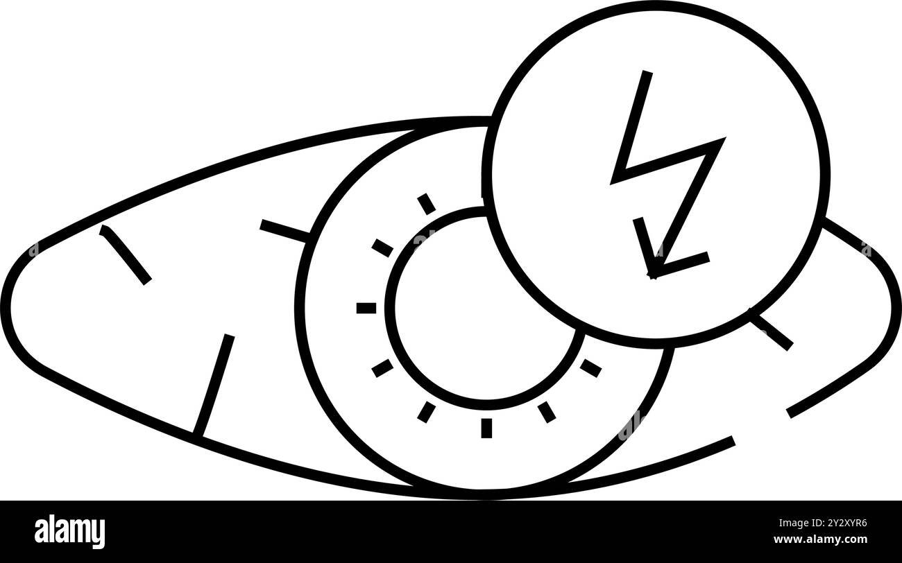 eye cutting ache line icon vector illustration Stock Vector Image & Art ...