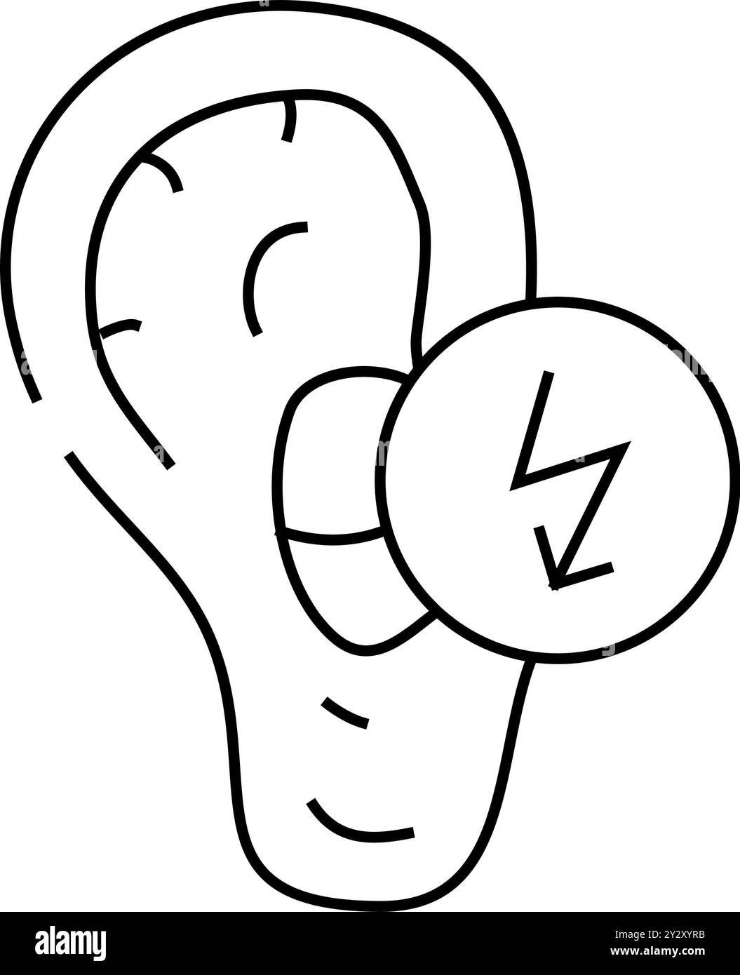 ear cutting ache line icon vector illustration Stock Vector Image & Art ...