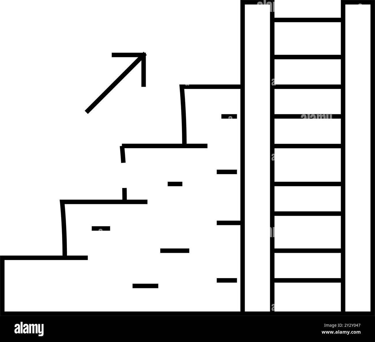 Target ladder icon outline Stock Vector Images - Alamy