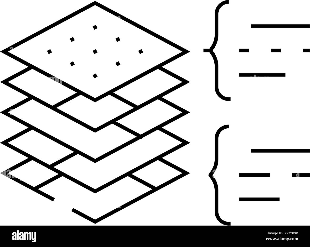 layers virtual reality line icon vector illustration Stock Vector Image ...