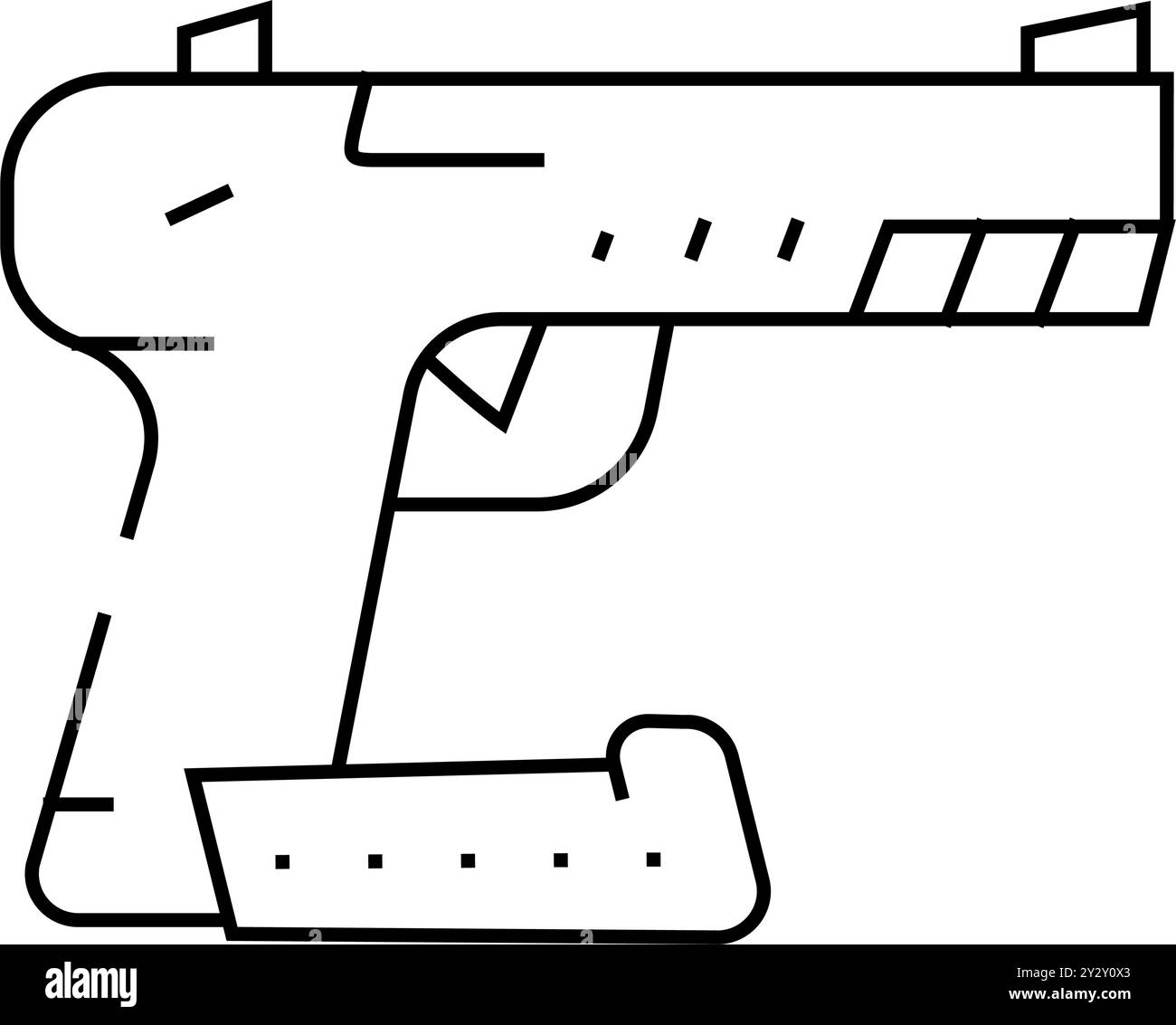 traumatic weapon protest meeting line icon vector illustration Stock ...