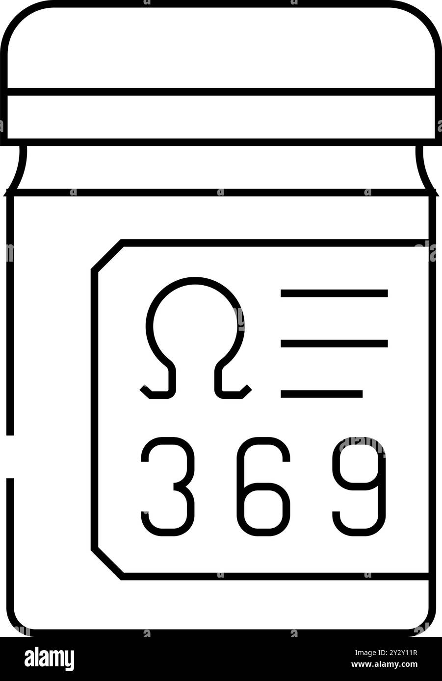 essential fatty acids, omega 369 line icon vector illustration Stock ...