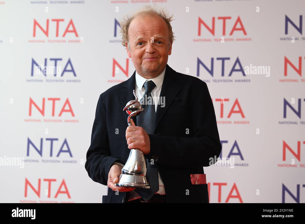 London, UK. 11 September 2024. Toby Jones, winner of the Best Drama ...