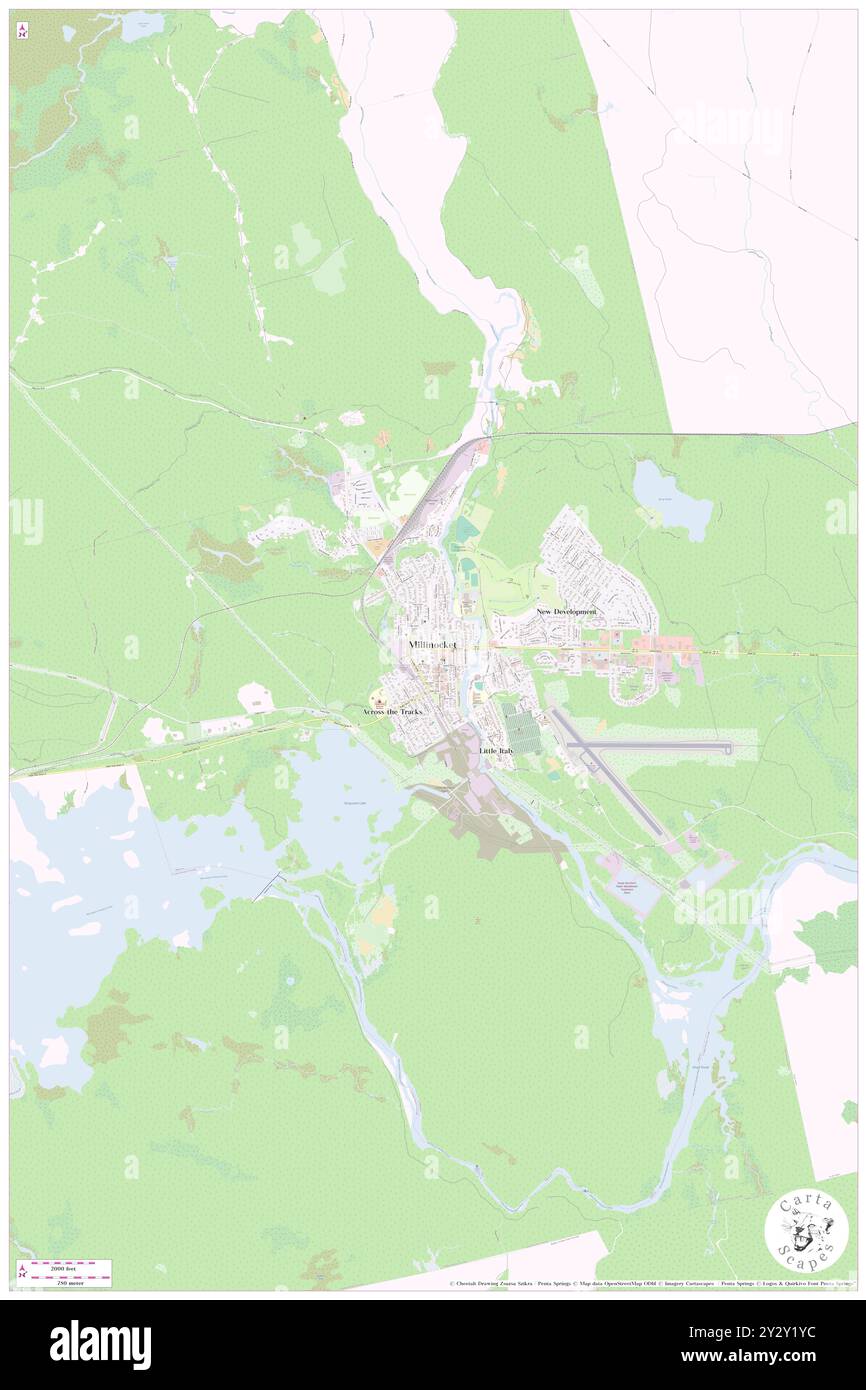 Millinocket map hi-res stock photography and images - Alamy