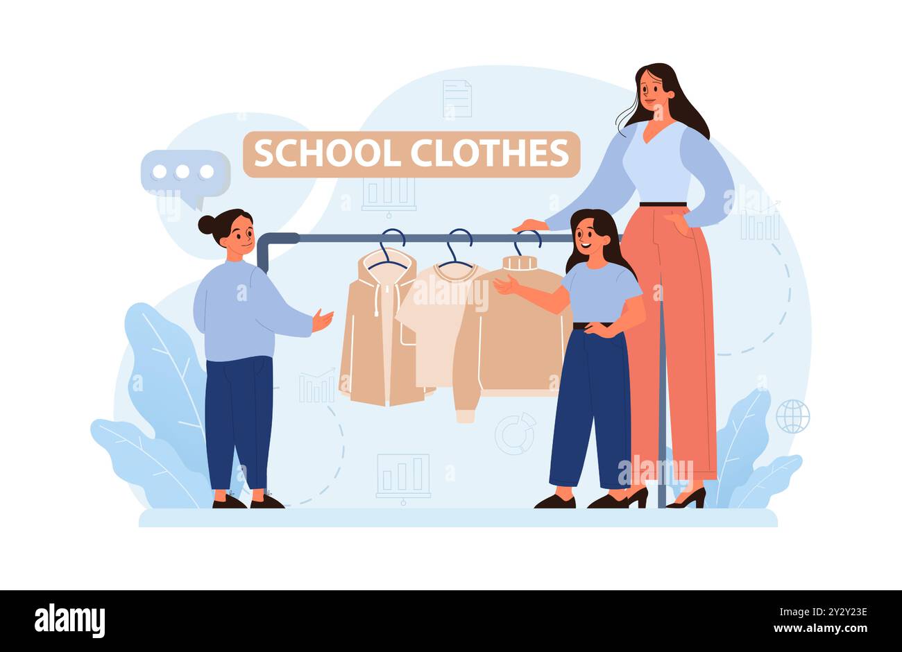 School preparation. School kids with parents prepare for studying ...