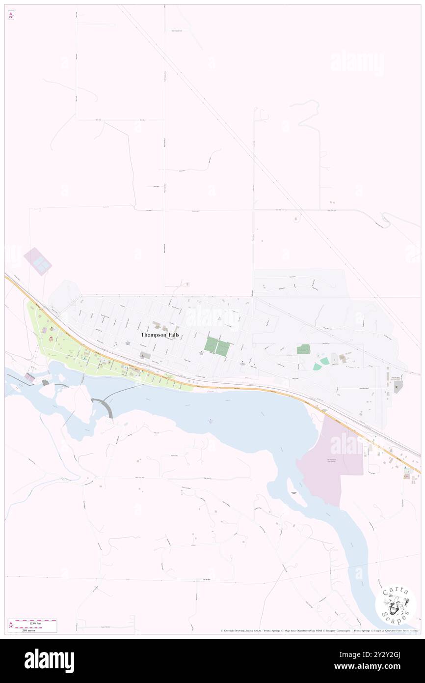 Thompson Falls, Sanders County, US, United States, Montana, N 47 35' 41 ...