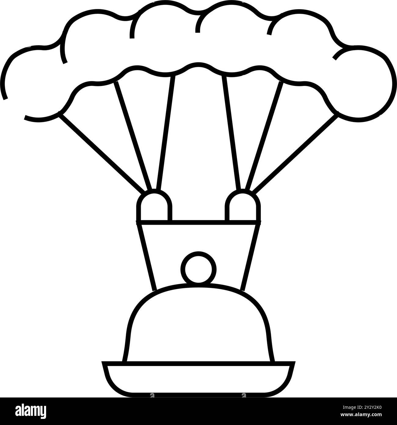 parachute food line icon vector illustration flat Stock Vector Image ...