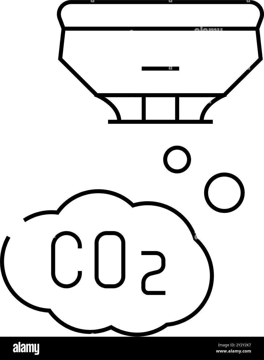 Co2 sensor line icon Cut Out Stock Images & Pictures - Alamy