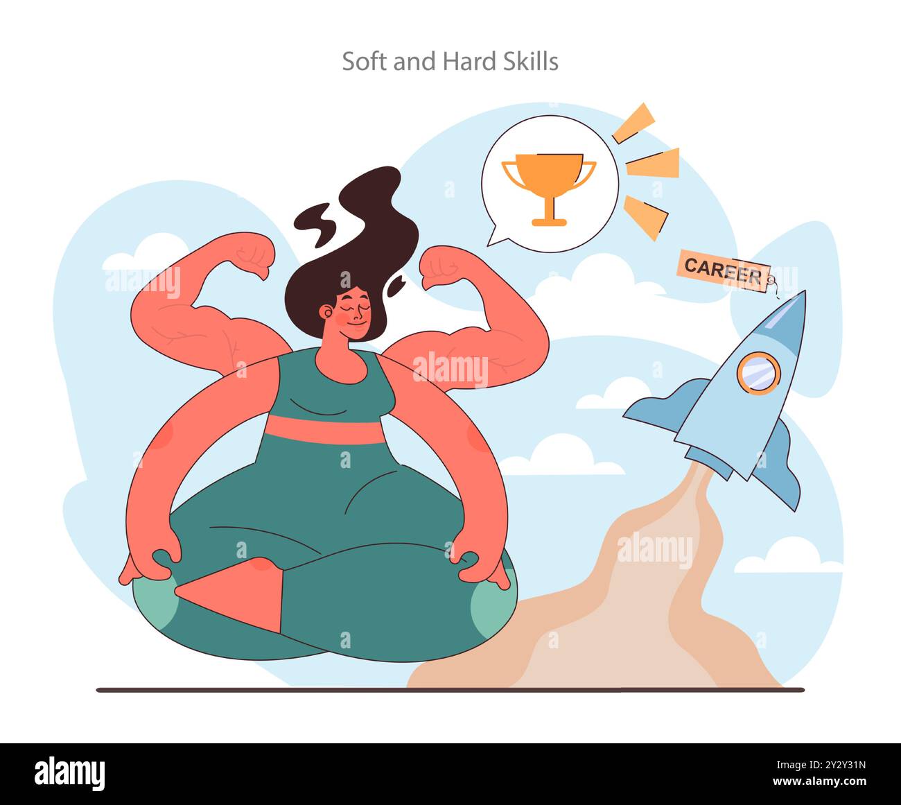 Skills development. Professional competences hard and soft skills ...