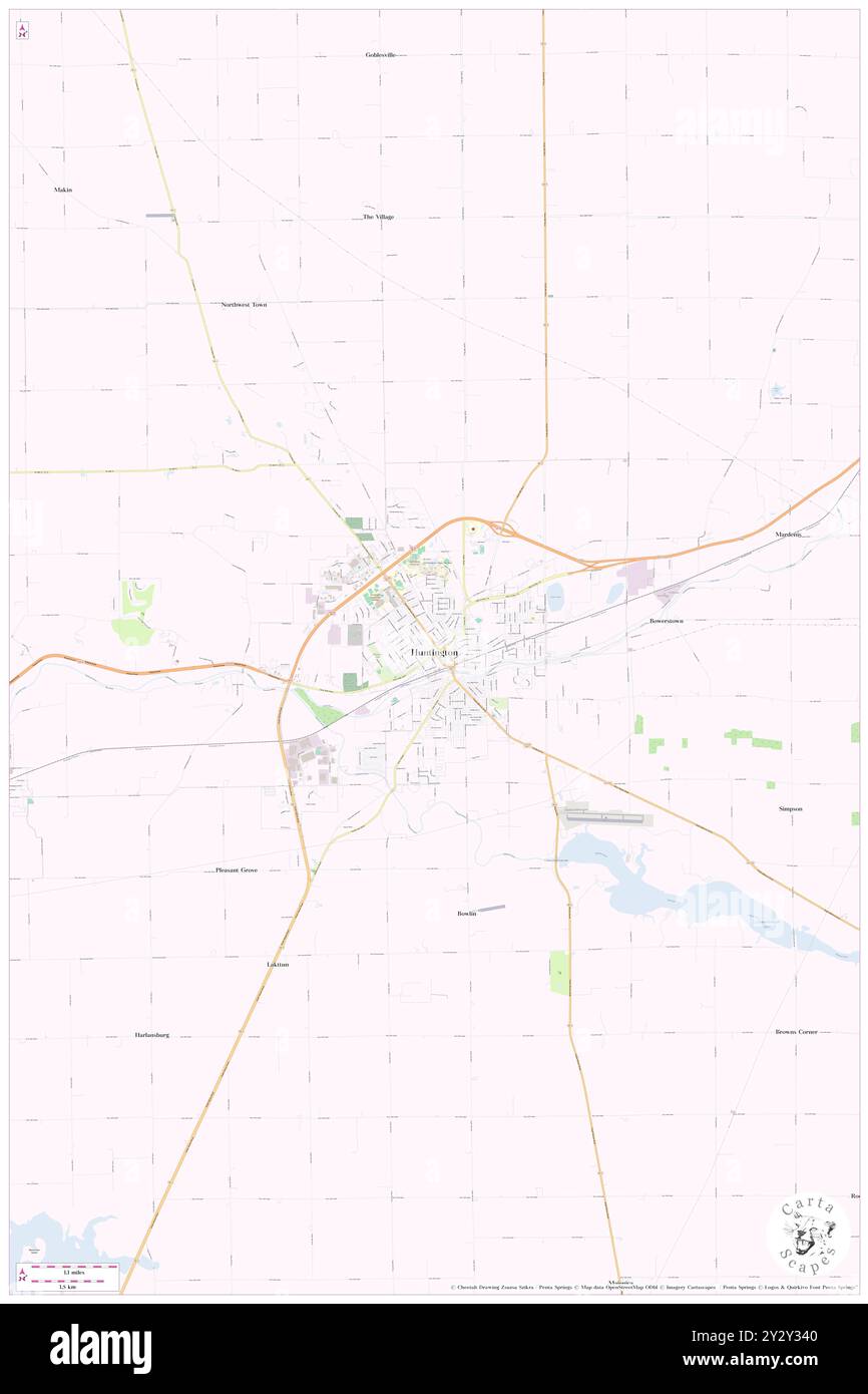 Huntington, Huntington County, US, United States, Indiana, N 40 52' 59 ...