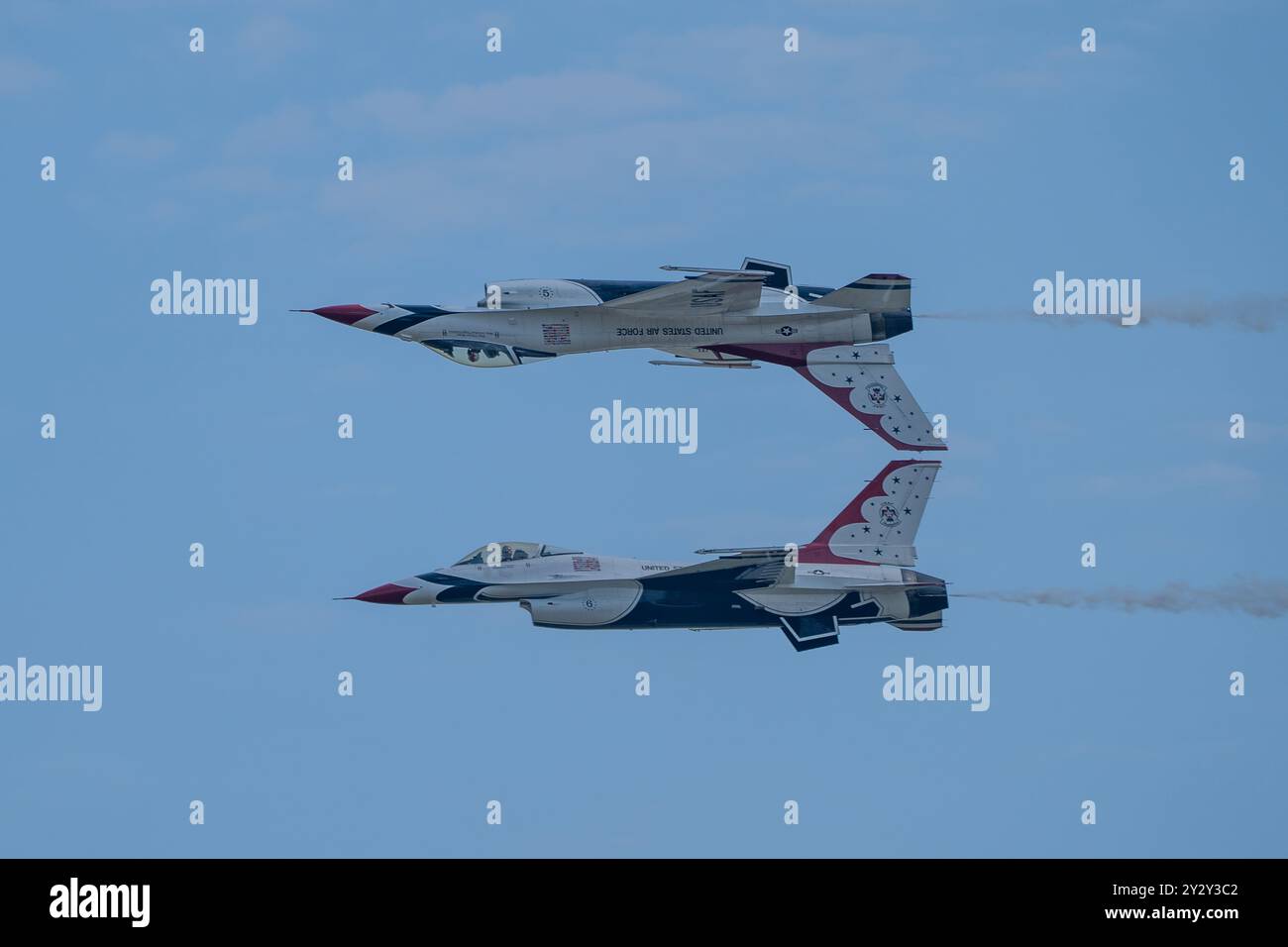 Two F-16 Flying Falcons from the U.S. Air Force Demonstration Team, the ...