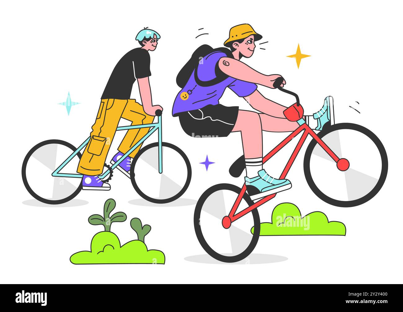 Summer break activity. Healthy and active lifestyle. Young teenage ...