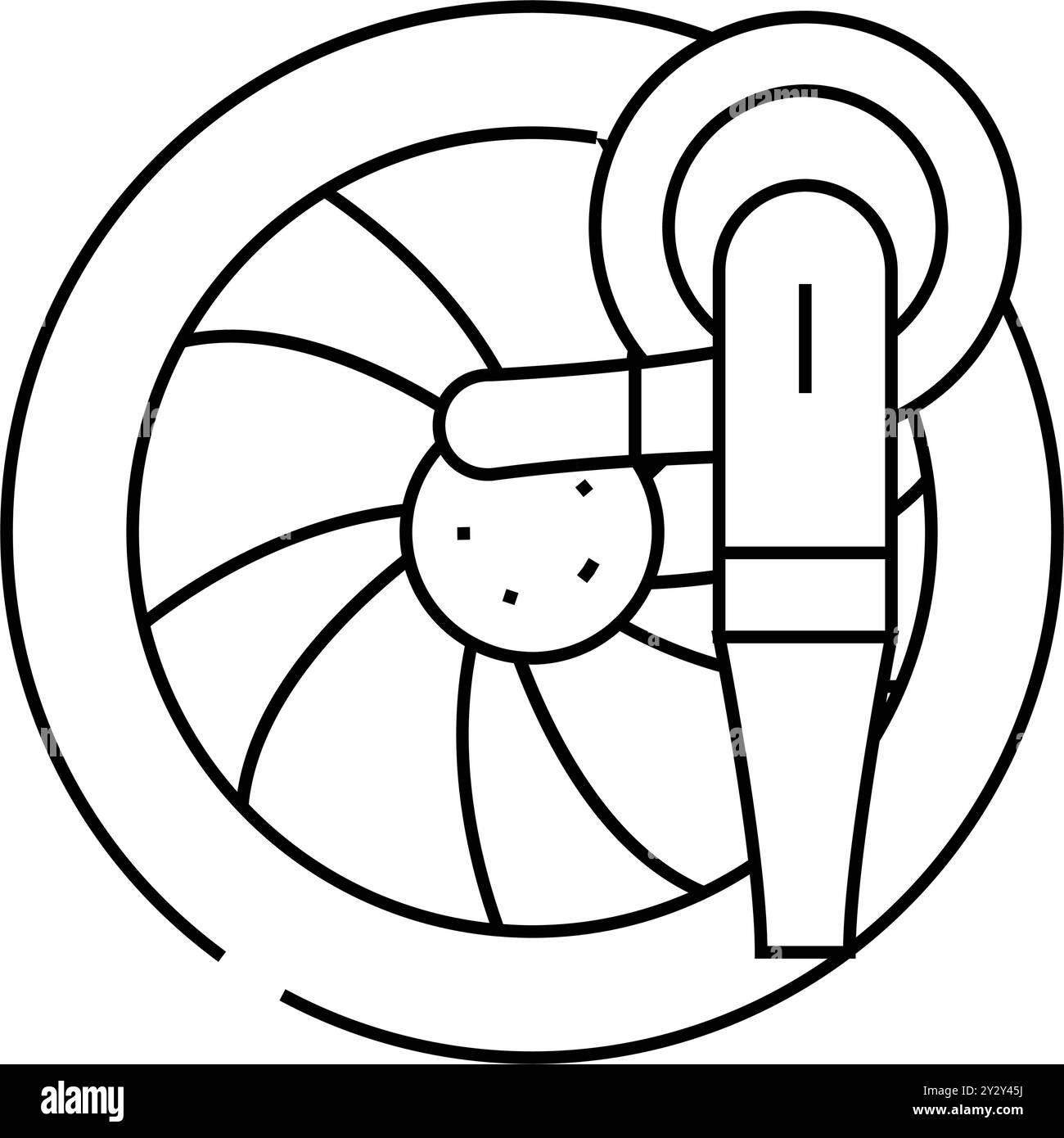 wheel disc car polishing line icon vector illustration Stock Vector ...