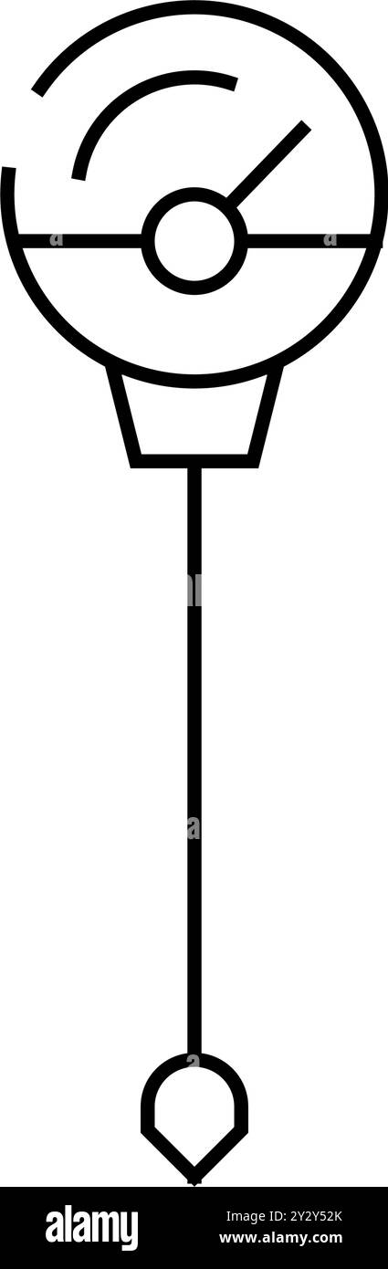 soil thermometer compost line icon vector illustration Stock Vector ...