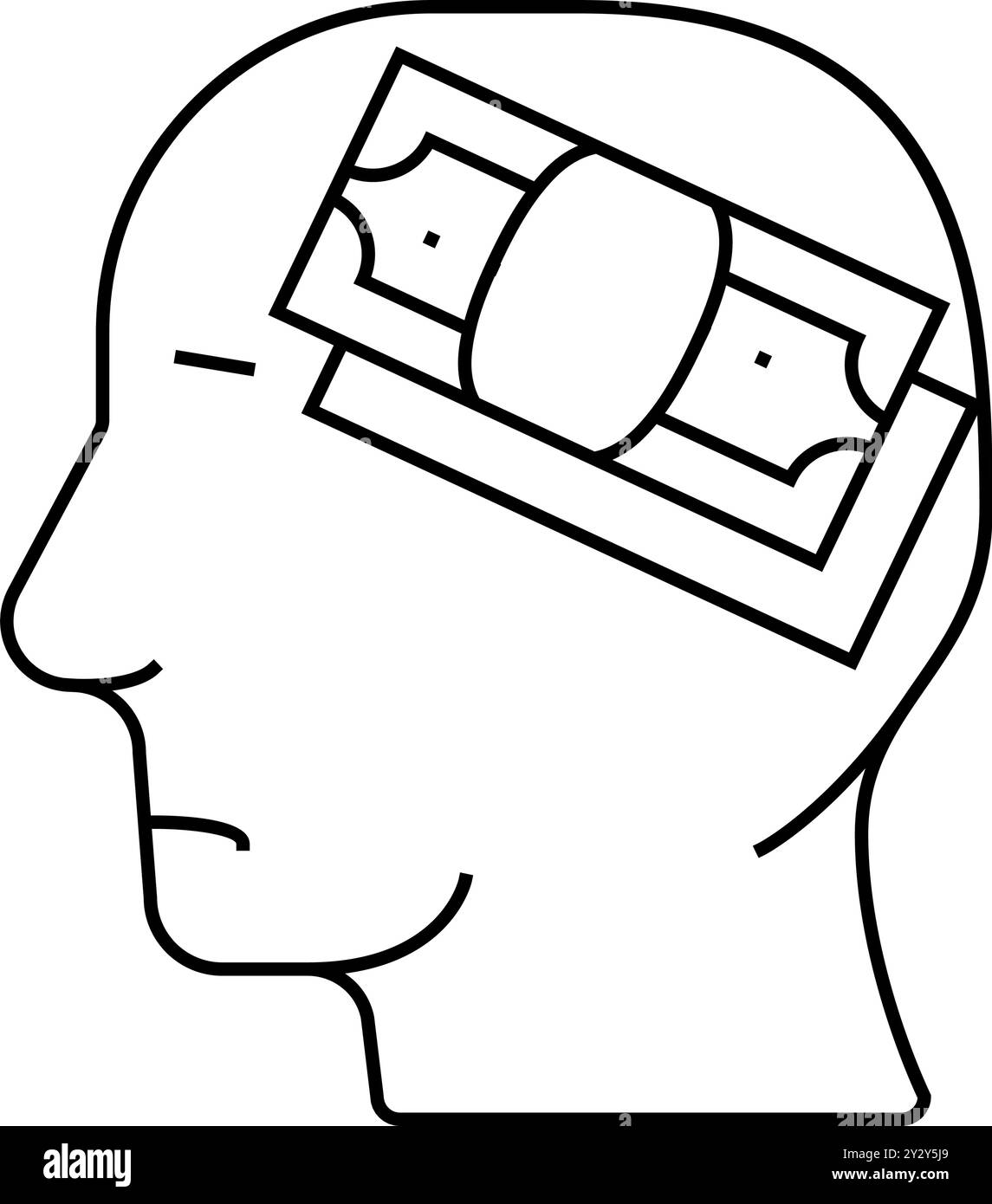 man thinking about money line icon vector illustration Stock Vector ...