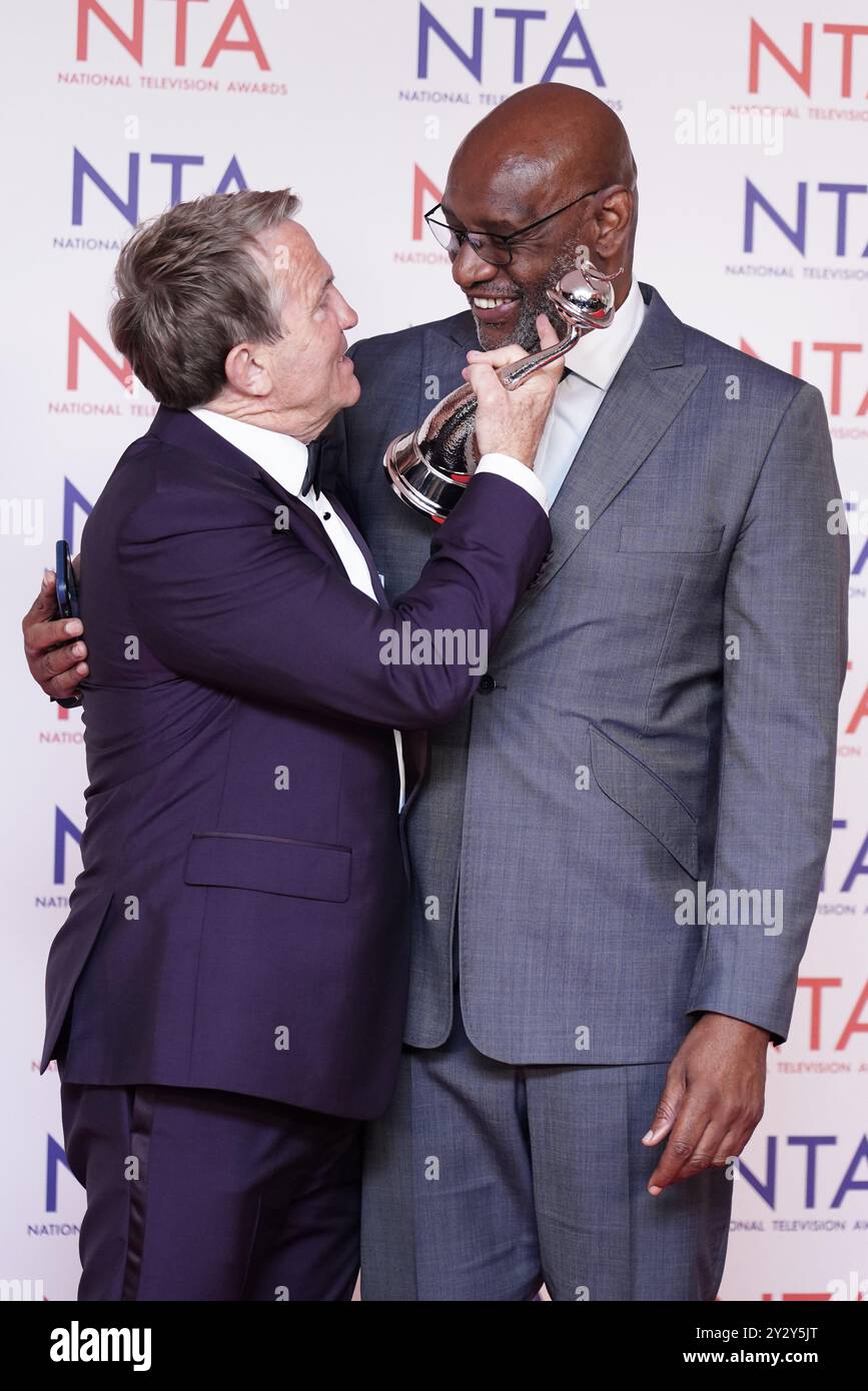 Bradley Walsh (left) and Shaun Wallace winners of the Daytime Award for ...