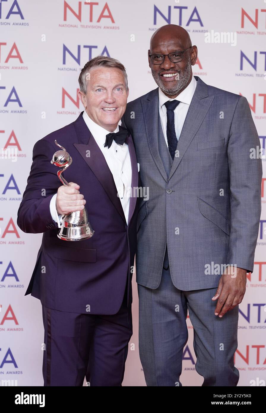 Bradley Walsh (left) and Shaun Wallace winners of the Daytime Award for ...