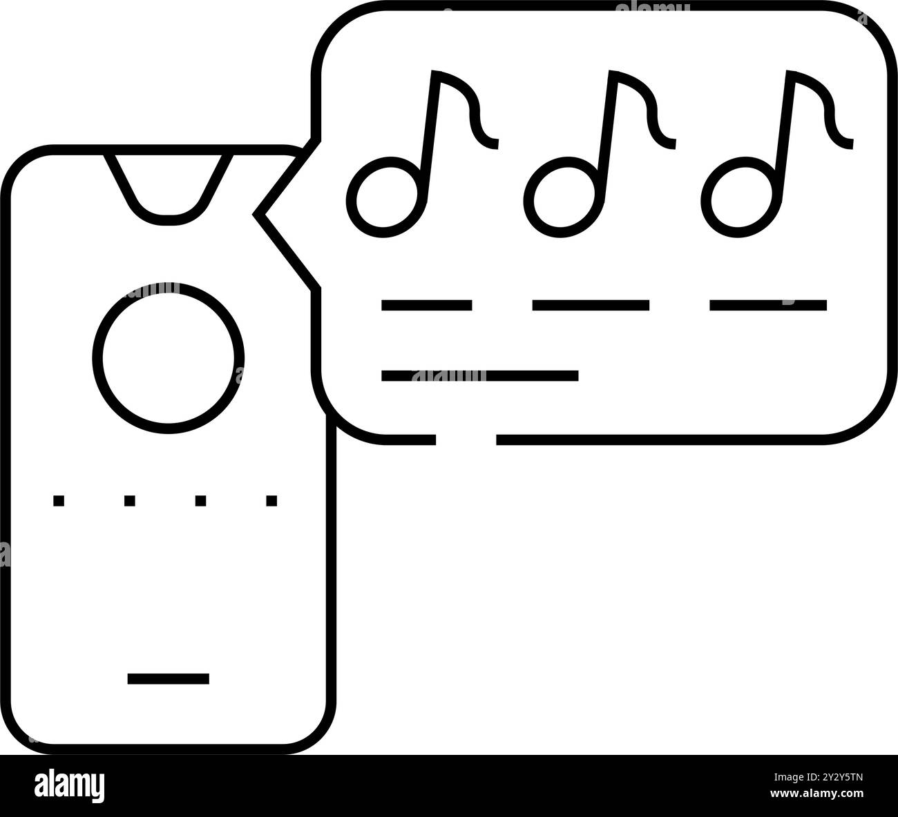 music waiting on ligne of call center line icon vector illustration ...