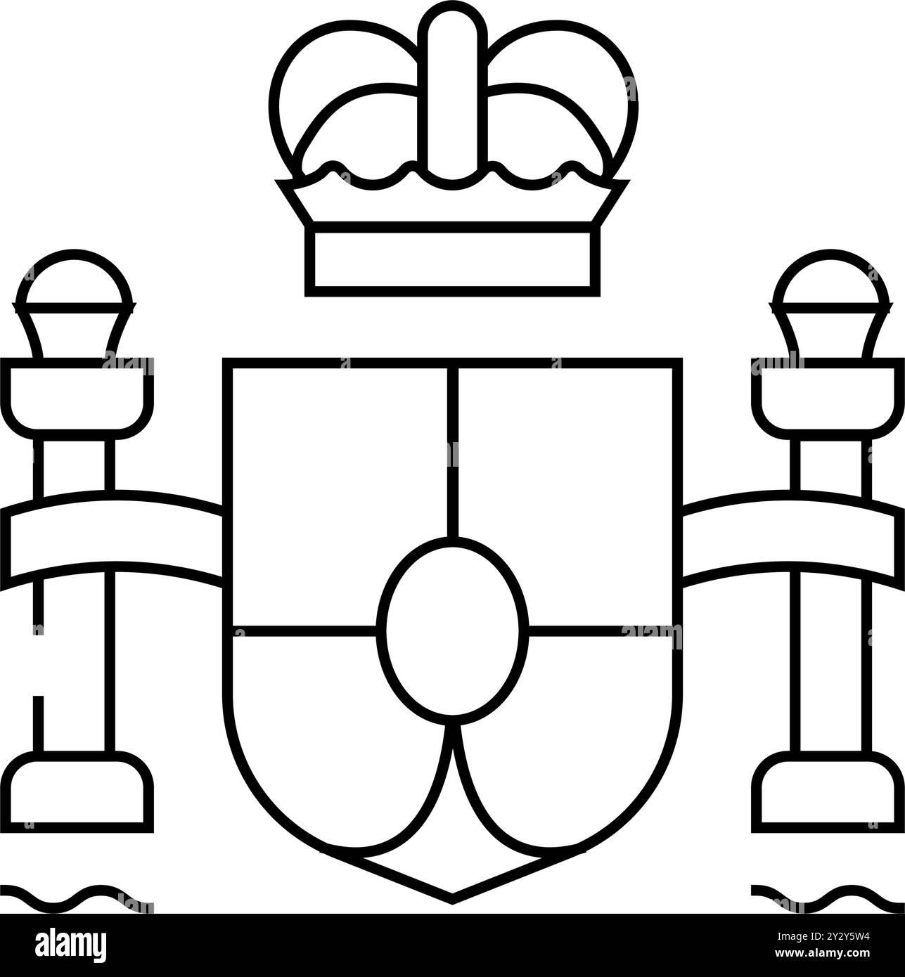 blazon spain line icon vector illustration Stock Vector Image & Art - Alamy