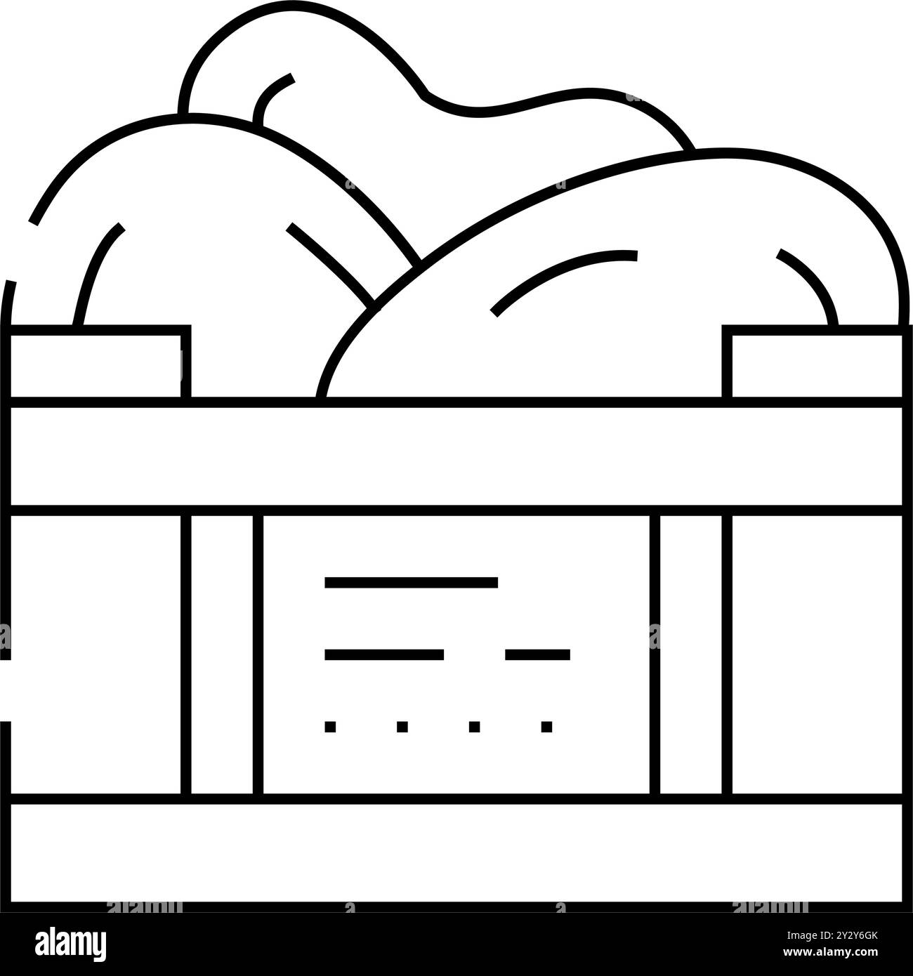 box container with mango line icon vector illustration Stock Vector ...