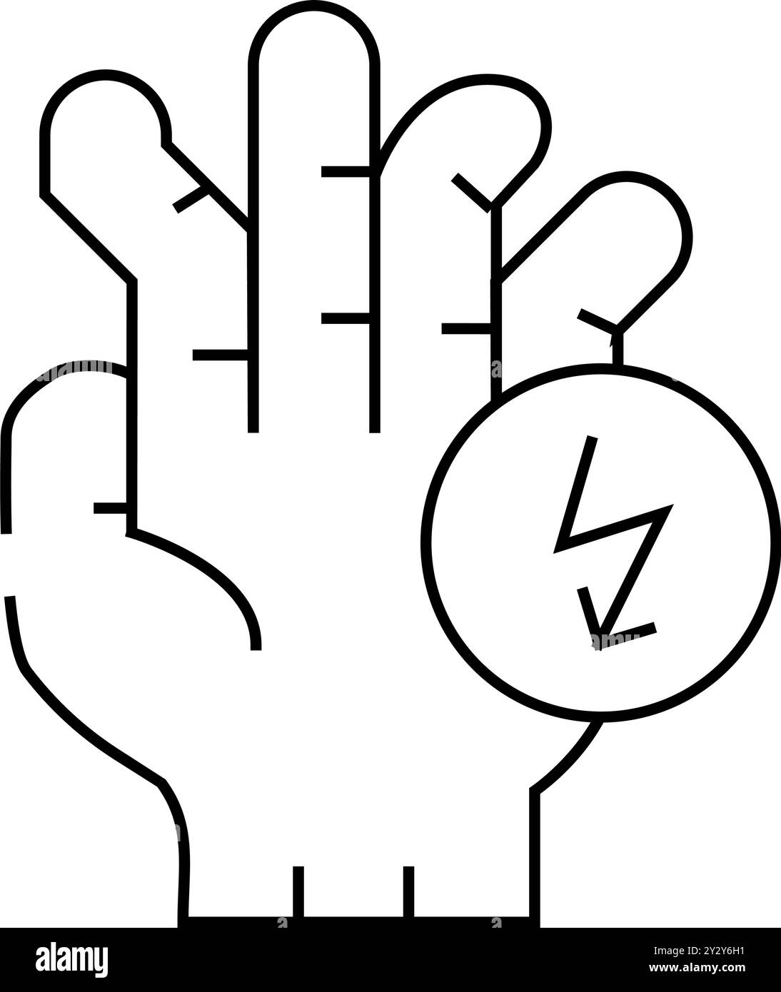broken fingers cutting ache line icon vector illustration Stock Vector ...