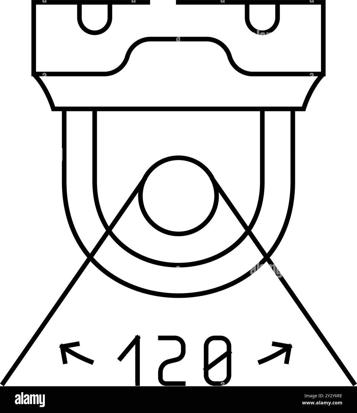 viewing angle camera line icon vector illustration Stock Vector Image ...