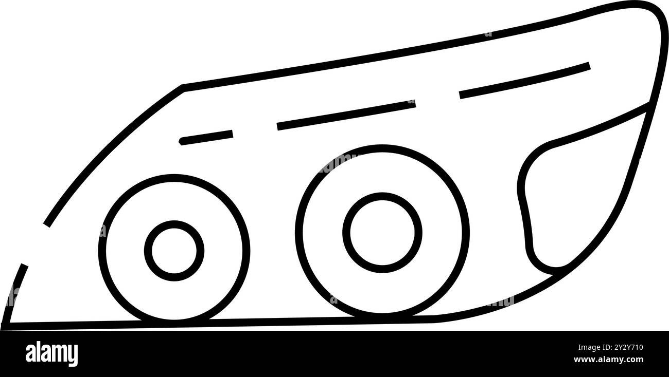 headlight car line icon vector illustration Stock Vector Image & Art ...