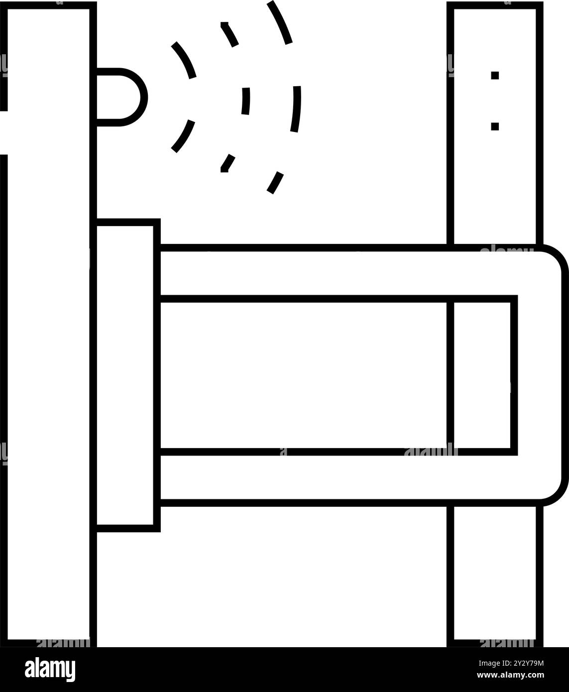 bounding frame with sensor line icon vector illustration Stock Vector ...
