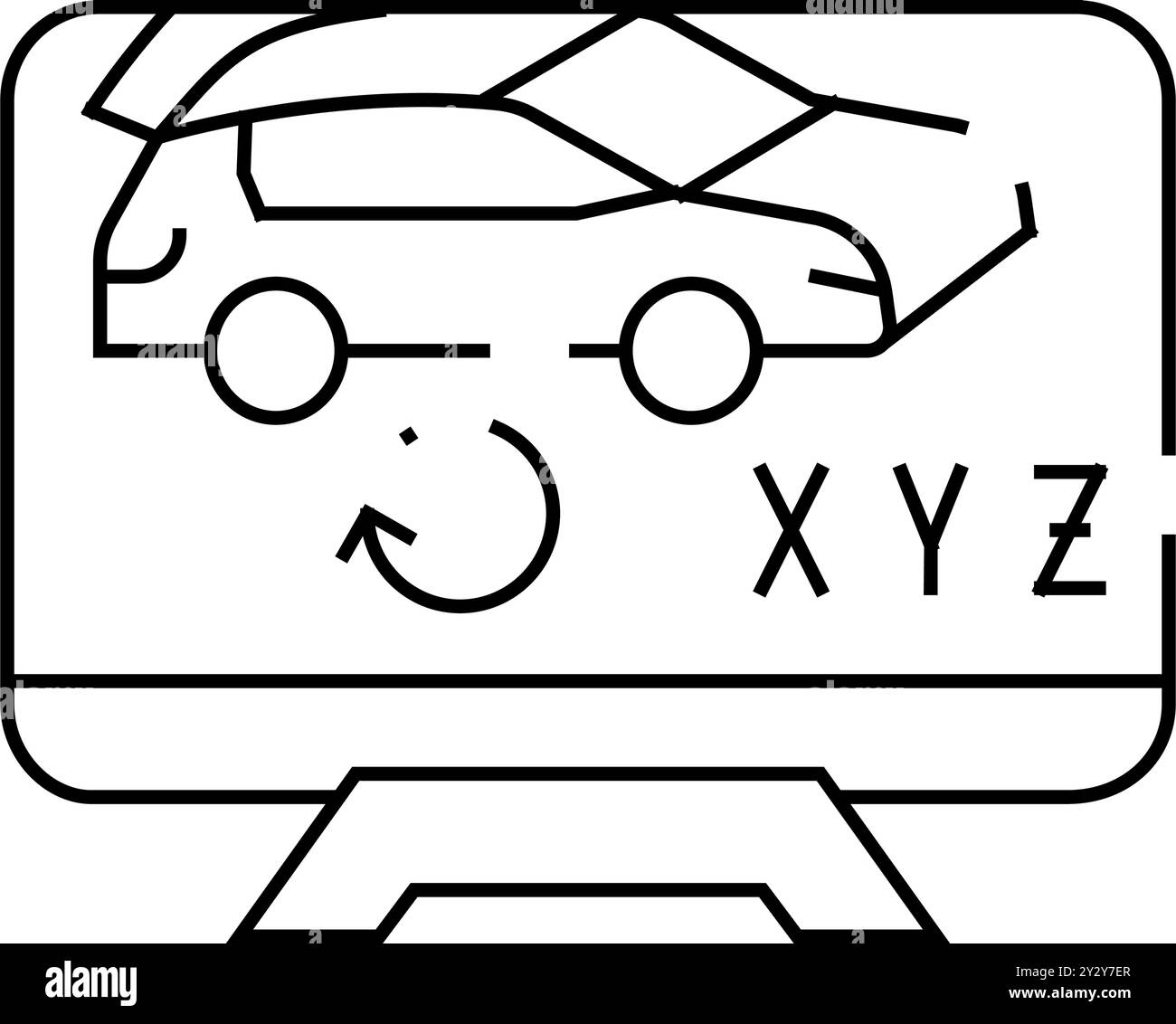 Robot painting car Stock Vector Images - Alamy