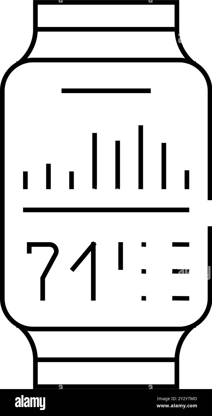 watch stress control line icon vector illustration Stock Vector Image ...