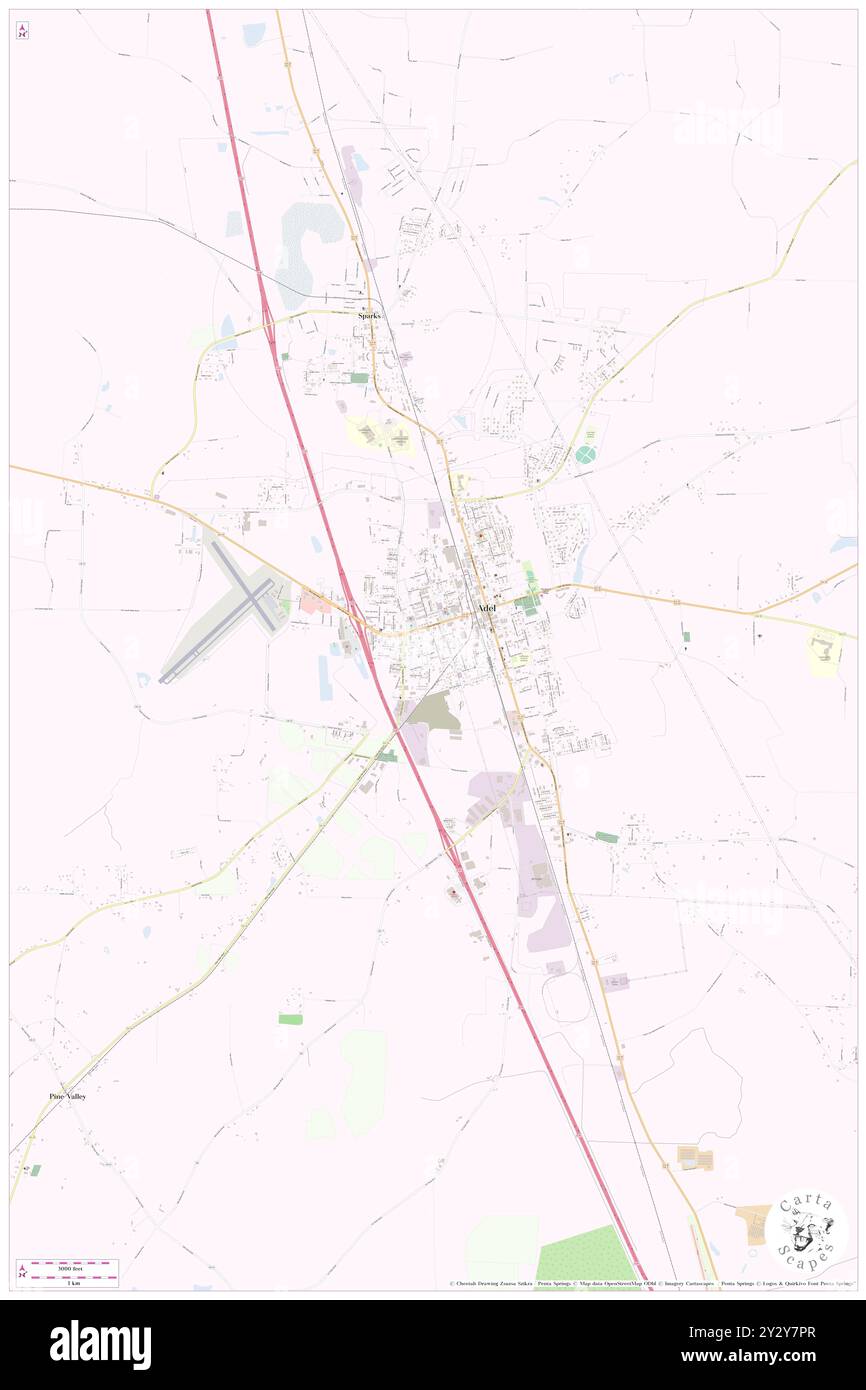 Map of adel georgia Cut Out Stock Images & Pictures - Alamy