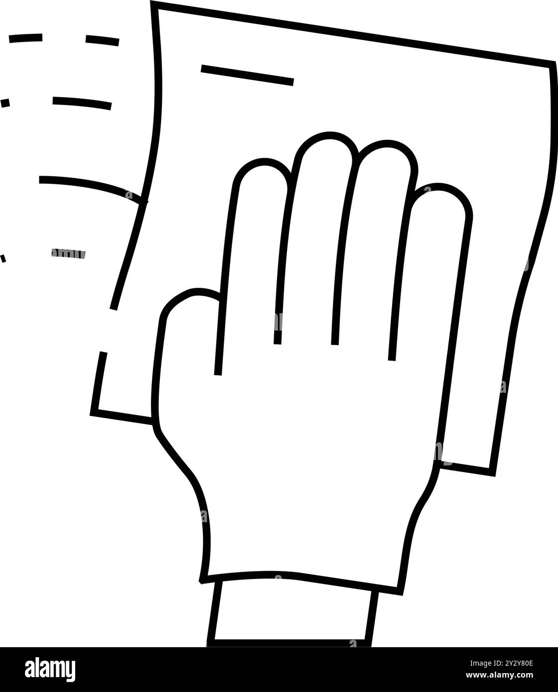Wiping outline vector icon Cut Out Stock Images & Pictures - Alamy