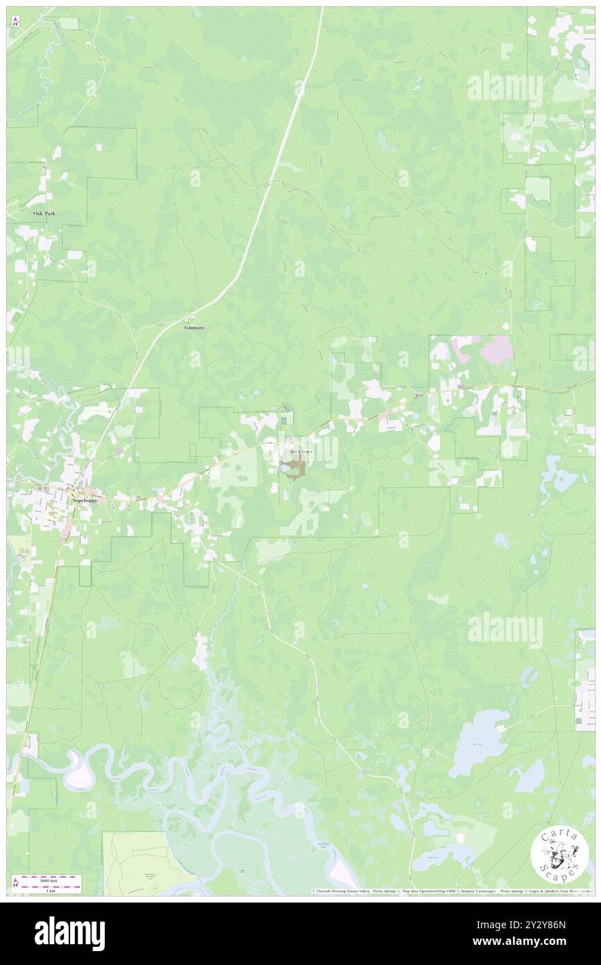 Wakulla county map hi-res stock photography and images - Alamy