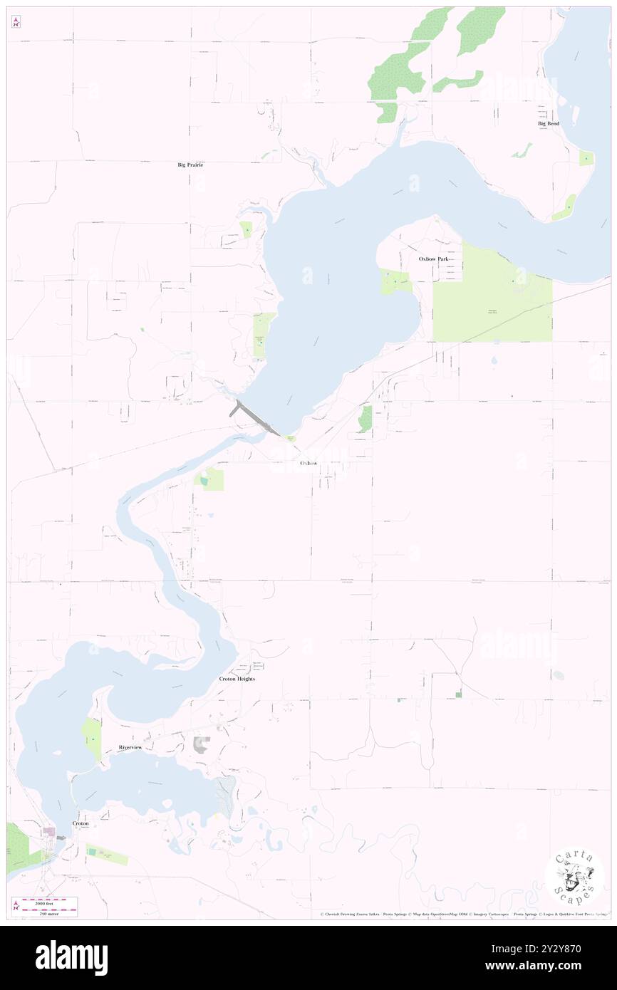 Map of oxbow hi-res stock photography and images - Alamy