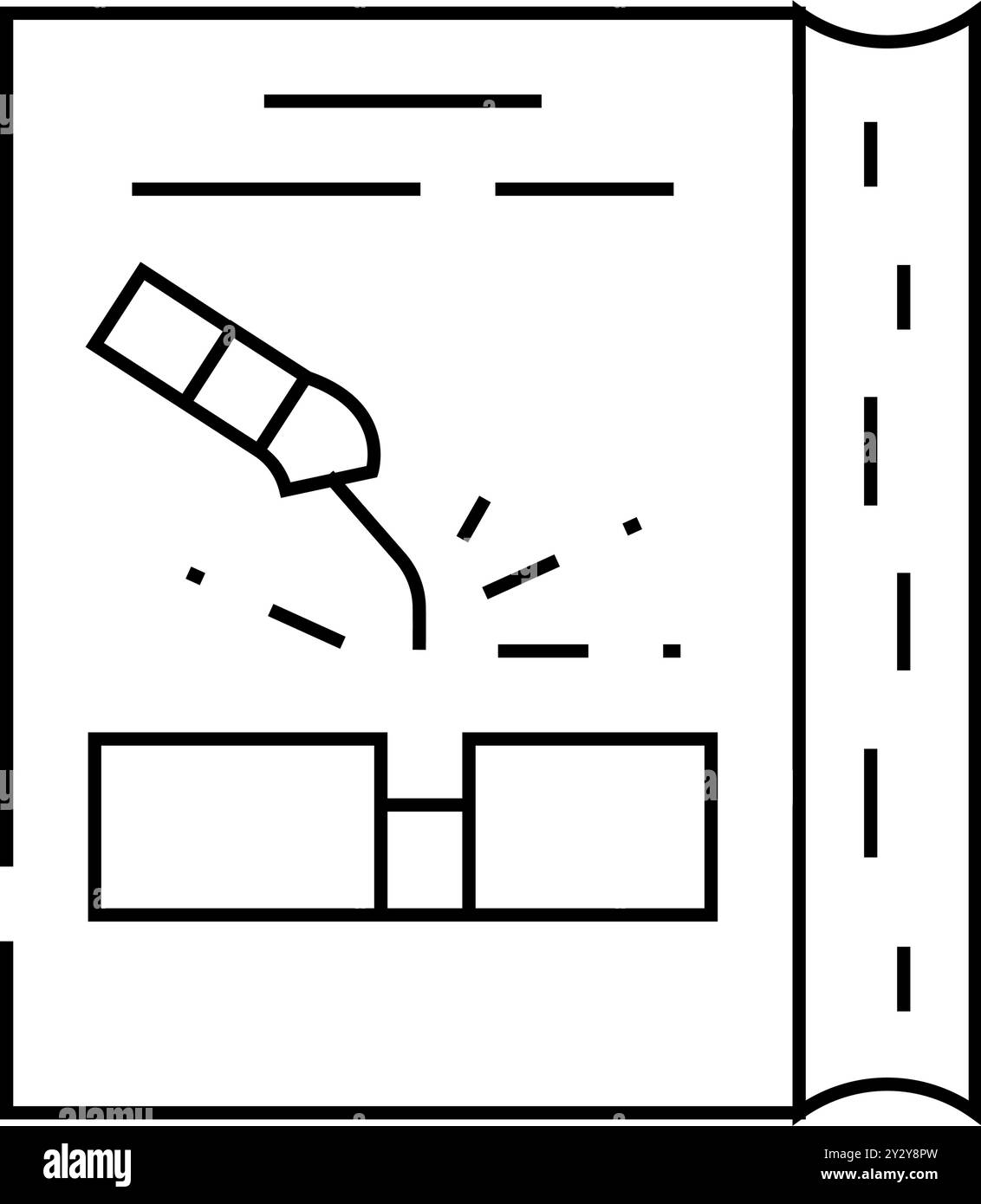 welding tutorial line icon vector illustration line Stock Vector Image ...