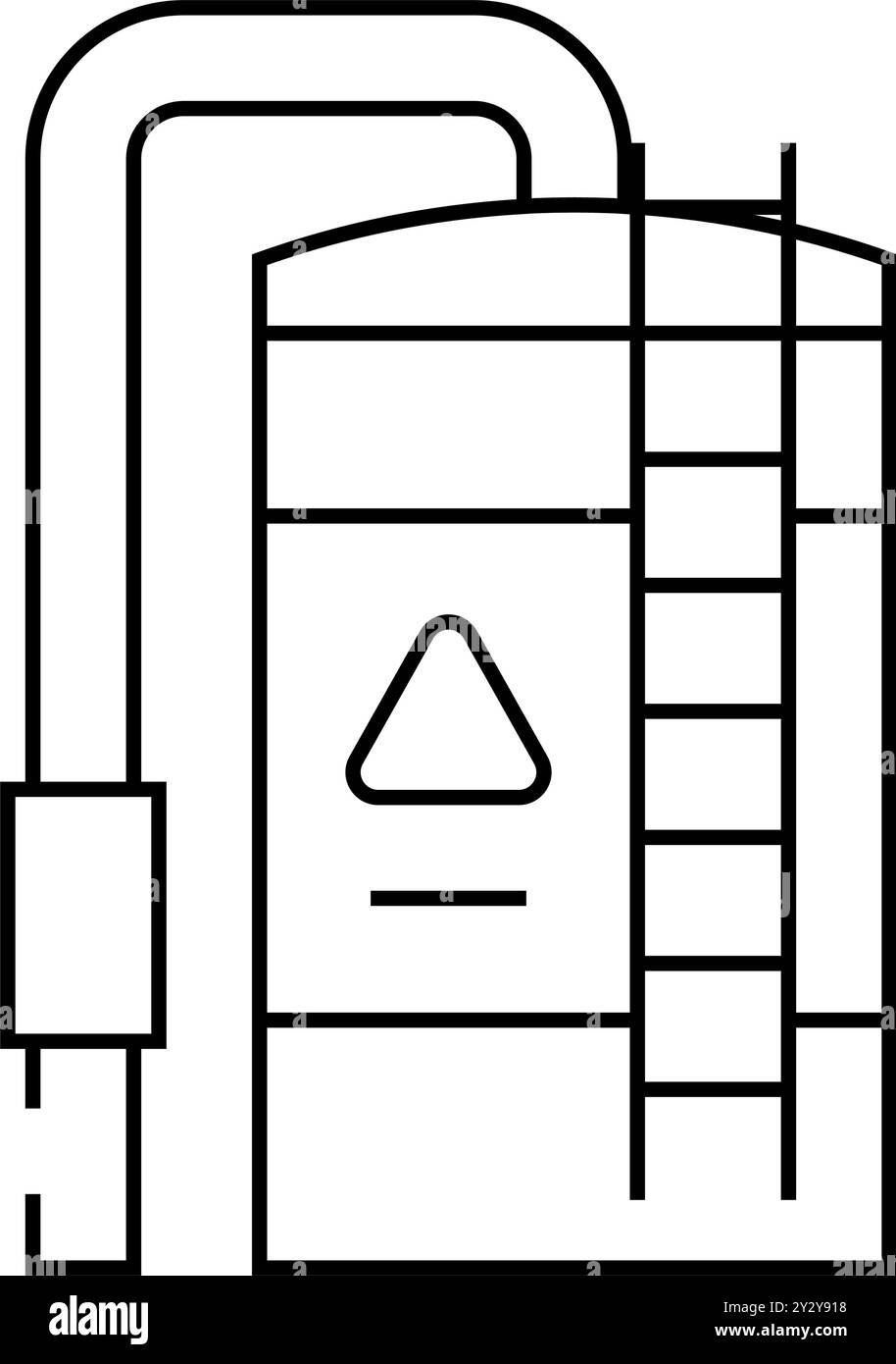 industrial tank biogas line icon vector illustration Stock Vector Image ...