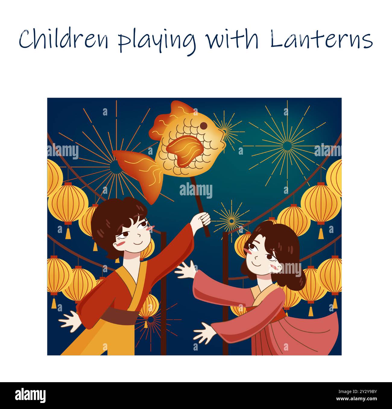 Traditional chinese fest set. Mid-Autumn festival, moon festival or ...