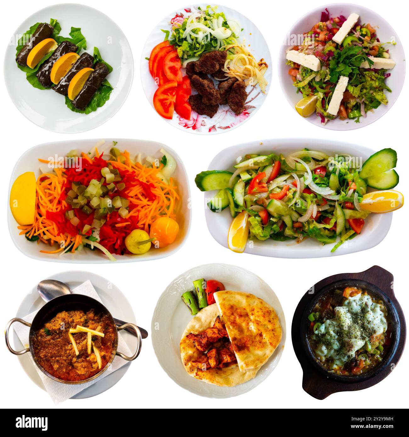 Collection of Turkish cuisine dishes Stock Photo - Alamy
