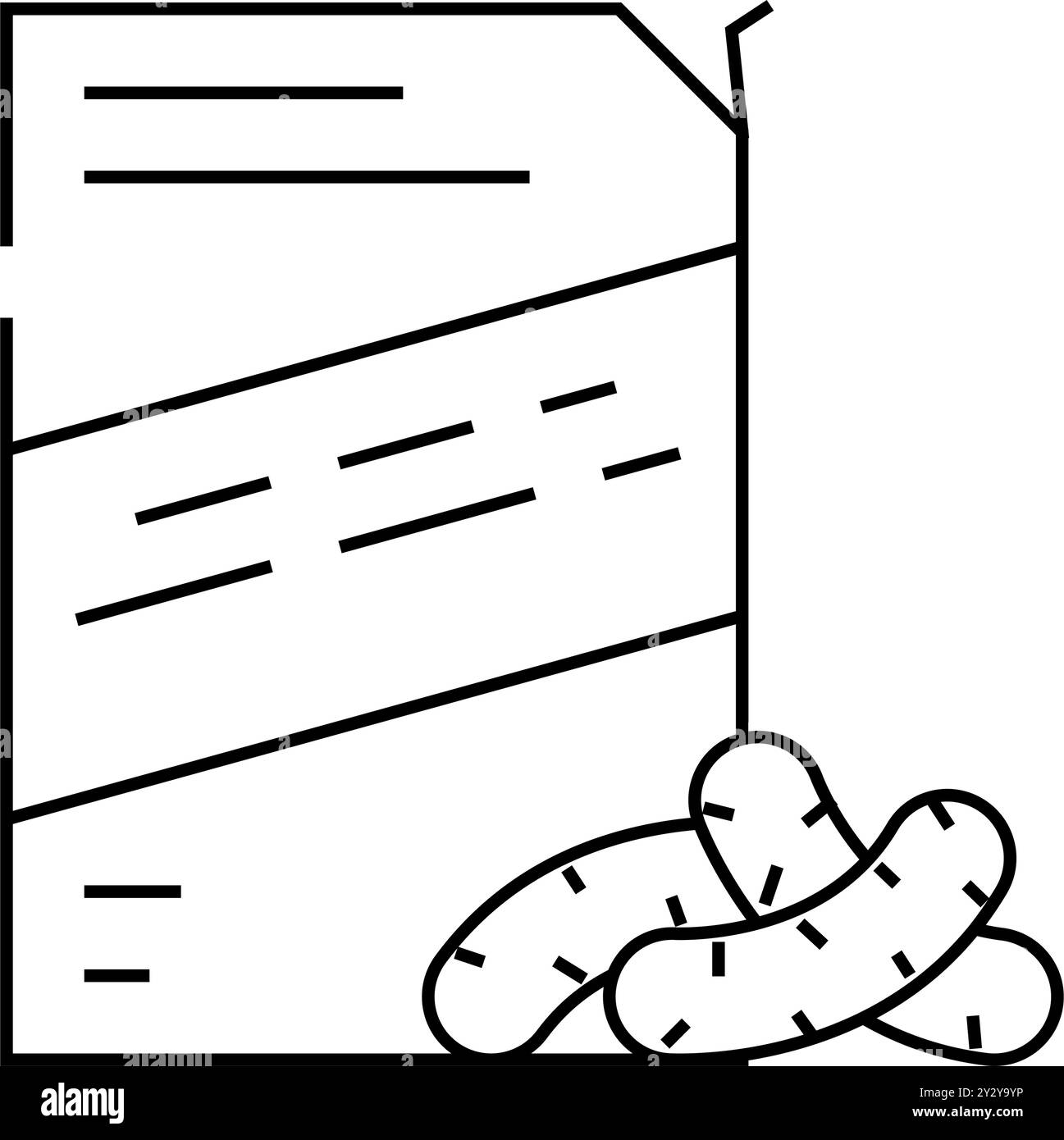 corn sticks snack line icon vector illustration Stock Vector Image ...