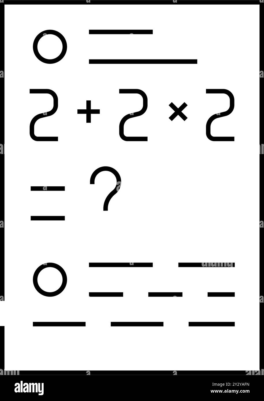 Math problems isolated Black and White Stock Photos & Images - Alamy