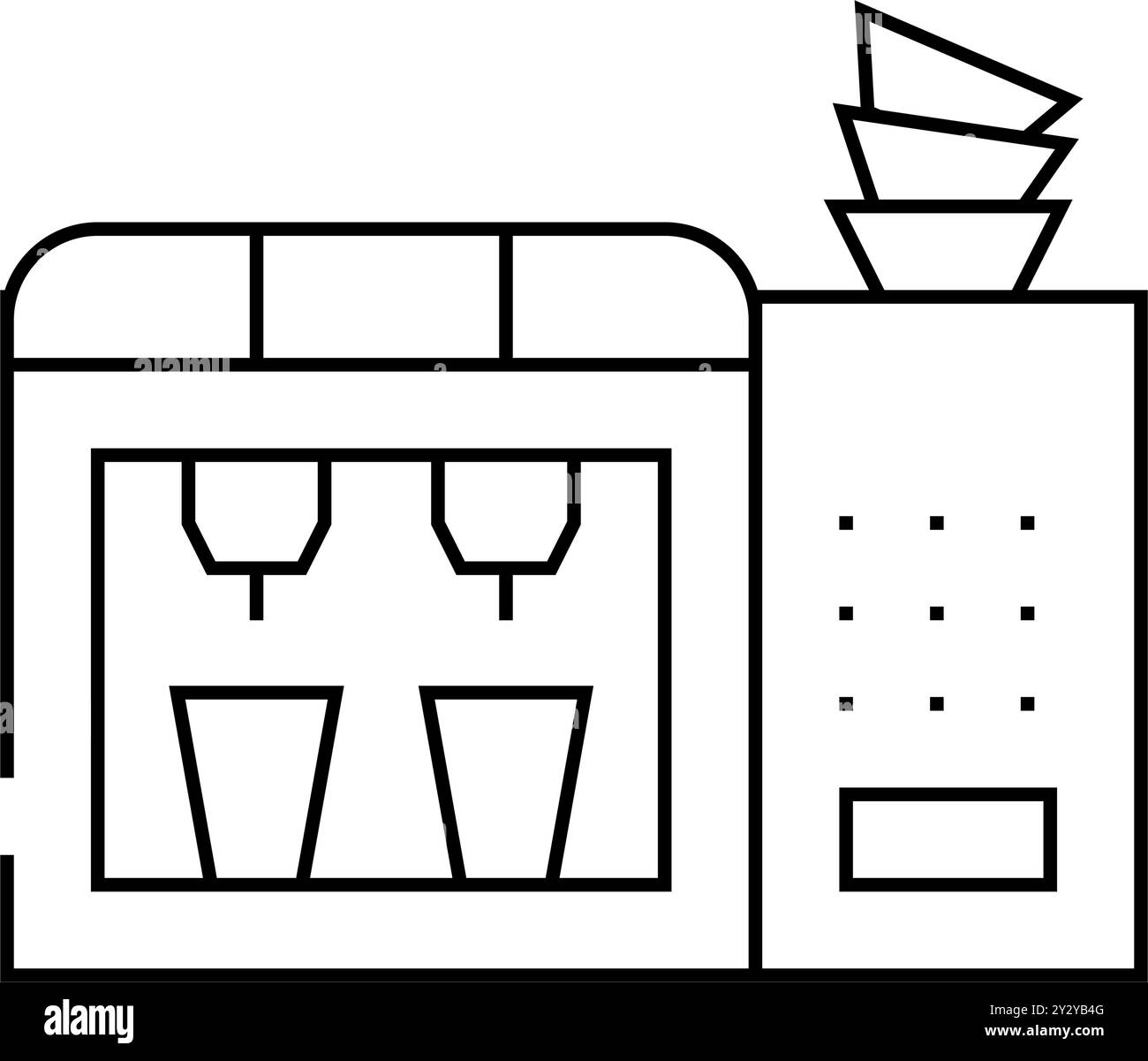 self-service coffee machine line icon vector illustration Stock Vector ...