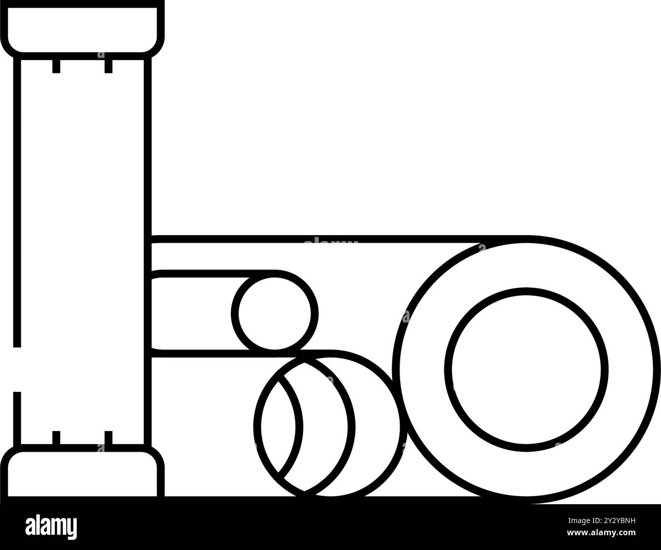 pipes building material line icon vector illustration Stock Vector ...
