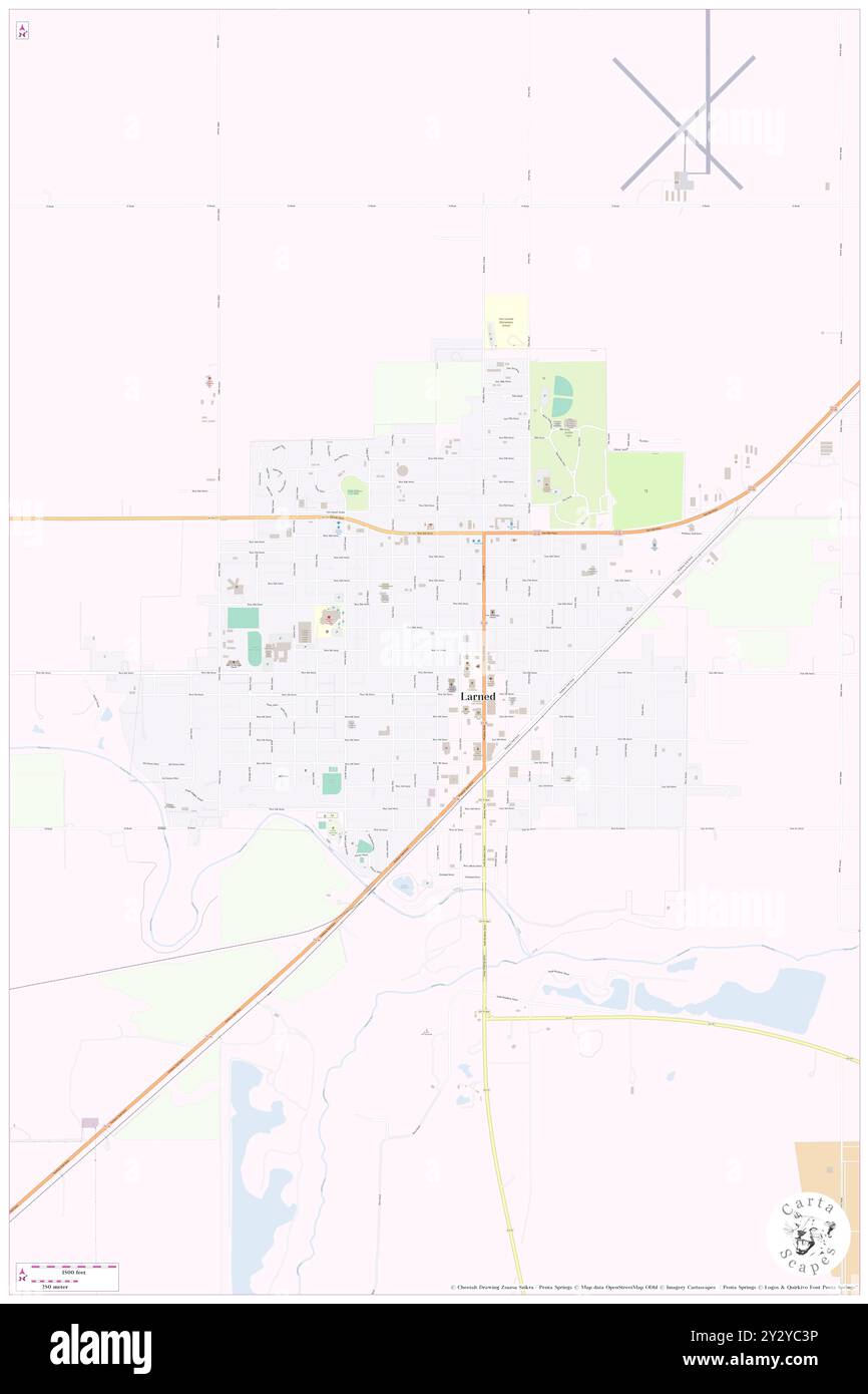 Larned, Pawnee County, US, United States, Kansas, N 38 10' 50'', S 99 5 ...