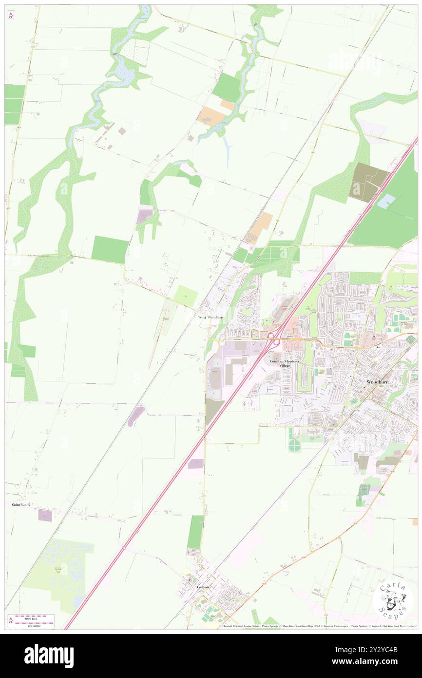 Map of woodburn oregon Cut Out Stock Images & Pictures - Alamy
